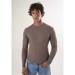 Felix Hardy Herren Rundhalspullover &raquo;Pullover mit Rundhalsausschnitt aus Kabelstrick&laquo; XXL