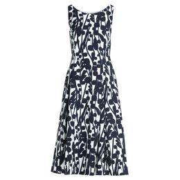 Vera Mont Cocktailkleid mit Print in Wei&szlig;/Dunkelblau | Gr.: 40
