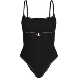 Calvin Klein Swimwear Damen Badeanzug K&ouml;rpernahe Passform mit verstellbaren Tr&auml;gern XL (42), N-Gr