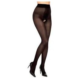 Feinstrumpfhose GLAMORY "Ouvert", Damen, Gr. 60/62, schwarz, Obermaterial: 80% Polyamid, 20% Elasthan, gl&auml;nzend, elastisch, Strumpfhosen Feinstrumpfhose, Plus Size, Ouvert