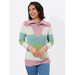 WITT WEIDEN Troyer-Pullover in ros&eacute;-ecru-geringelt | Gr.: 40