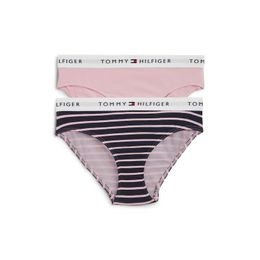 Tommy Hilfiger Underwear M&auml;dchen Bikinislip &raquo;2 PK BIKINI PRINT&laquo; 2 Stk. mit Logobund 128/134, 2 Stk.