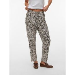 V&eacute;ro Moda Vero Moda Damen Schlupfhose &raquo;VMJESMILO MW ANKLE PANTS WVN NOOS&laquo; mit Leinen, elastisches B&uuml;ndchen und Kordelzug L, N-Gr