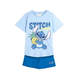 Cerda 2tlg.Outfit T-Shirt & Shorts Stitch in Hellblau | Gr.: 128
