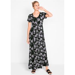 bonprix Damen bonprix Maxikleid f&uuml;r Festivals, aus Viskose, lockerer Schnitt, mit kurzem Arm 36/38 (S), N-Gr