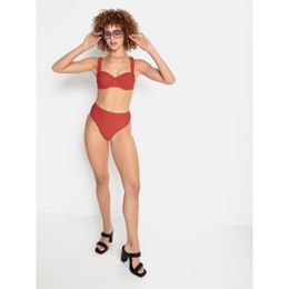 Lscn By Lascana Damen LSCN by LASCANA B&uuml;gel-Bikini-Top &raquo;Gina&laquo; mit gerafften Tr&auml;gern rot 44, Cup C