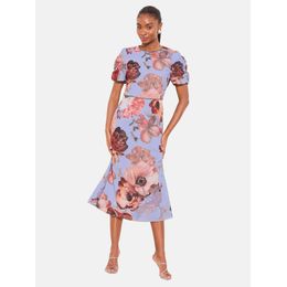 Lipsy Kleid Damen Gr&ouml;&szlig;e 46 hellblau / schoko / ros&eacute; / dunkelrot Sommerkleid