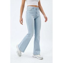 Only Damen Only Bootcut-Jeans &raquo;ONLLUSH MW RETRO FLARED DNM&laquo; Materialmix, bootcut fit, Regular Waist, Retro-Fit XL, L&auml;nge 30