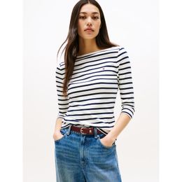 Tommy Hilfiger Damen 3/4-Arm-Shirt &raquo;NEW CODY BOAT-NECK&laquo; Baumwolle, U-Boot-Ausschnitt, Slim Fit blau XXXL(46)