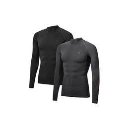 DANISH ENDURANCE Langarmshirt Compression LS in black grey | Gr.: XL