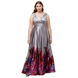 Ulla Popken Abendkleid in metallgrau | Gr.: 54 - Normalgr&ouml;&szlig;e