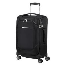 Weichgep&auml;ck-Trolley Samsonite "RE-LITE, verschiedene Gr&ouml;&szlig;en und Farben", Gr. B/H/T: 22cm x 55cm x 35cm 36 l, schwarz, Polyester, Koffer, mit arretierbarem und versenkbarem Druckknopf-Trolleysystem