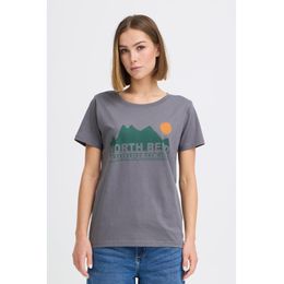 North Bend Rundhalsshirt NBCash in Grau | Gr.: 36