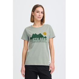 North Bend Rundhalsshirt NBCash in Grau | Gr.: 38