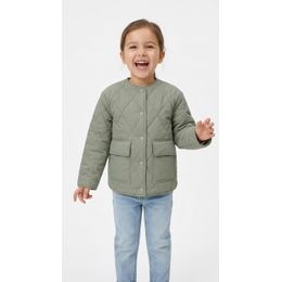 Steppjacke KIDS Only "KOGROSALINA QUILTED JACKET VD OTW NOOS", M&auml;dchen, Gr. 152, seagrass, Web, Obermaterial: 100% Nylon, unifarben, Basic taillenbedeckt, Rundhals, Jacken Steppjacke