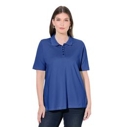Ulla Popken Poloshirt in kobaltblau | Gr.: 42-44