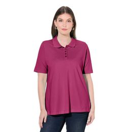 Ulla Popken Poloshirt in magnolienrot | Gr.: 54-56