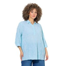 Ulla Popken Bluse in tiefes aqua | Gr.: 54-56