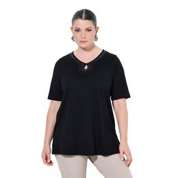 Ulla Popken Shirt in schwarz | Gr.: 50-52