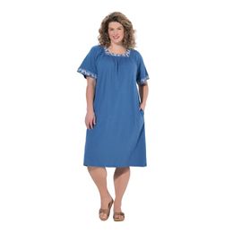 Ulla Popken Midikleid in denimblau | Gr.: 42-44