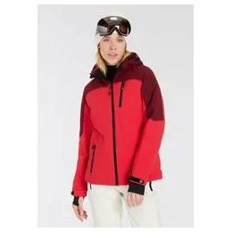 Winterjacke Killtec "KSW 435 WMN SKI JCKT", Damen, Gr. 42, rot (modern rot), Obermaterial: 100% Polyester, Jacken Winterjacke, Wasserabweisend & Winddicht & Atmungsaktiv