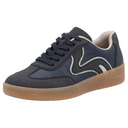 Rieker Sport Damen RIEKER Sport Plateausneaker , Freizeitschuh, Halbschuh, Schn&uuml;rschuh in veganer Verarbeitung blau 42