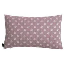 Dekokissen Pad "EDEL, Made in Europe", rosa (rose, gemustert), B:50cm L:30cm, Obermaterial: 64% Baumwolle, 18% Polyacryl, 12% Polyester, 4% Wolle, 2% Viskose, Dekokissen_Sitzkissen_Kissenh&uuml;llen, Kissenbezug ohne F&uuml;llung, Motiv Edelwei&szlig;, 1 St&uuml;ck, 30x50cm & 45x45 cm