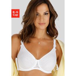 Nuance Minimizer-BH mit Cups aus h&uuml;bscher allover Spitze & h&uuml;bschen Stickereimotiven wei&szlig; 100, Cup B Minimizer-BH