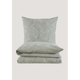 hessnatur Perkal Bettw&auml;sche Set VENNO aus reiner Bio-Baumwolle in morgengrau | Gr.: 155x220-cm-40x80-cm