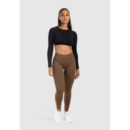 Smilodox Leggings Yune Seamless Scrunch in Acid Braun | Gr.: M
