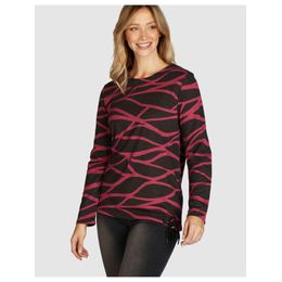 NAVIGAZIONE Sweatshirt in dk. grau mel./himbeere | Gr.: 50