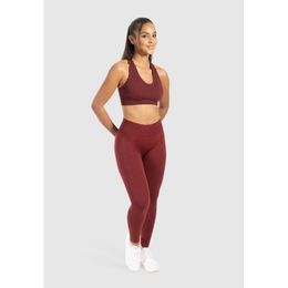 Smilodox Leggings Yune Seamless Scrunch in Acid Bordeaux | Gr.: M