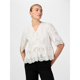 Y.A.S Damen Spitzenbluse &raquo;YASCORNELIA 2/4 TIE TOP S. NOOS&laquo; Baumwolle, regular fit 42