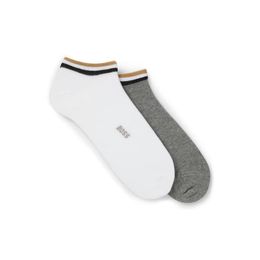 BOSS Herren BOSS Sneakersocken &raquo;2P AS Uni stripe CC&laquo; Packung, 2er, mit geringeltem Abschluss 43-46