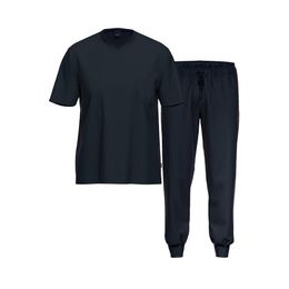 Ammann Schlafanzug Organic Cotton in Dunkelblau | Gr.: L