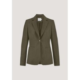 hessnatur Blazer Regular aus reinem Leinen in goldoliv | Gr.: 38