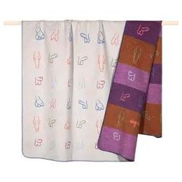 Wohndecke Pad "DICKIES", bunt (multi), B:150cm L:200cm, Mischgewebe, Wohndecken, Wohndecke, Made in Europe, Wendefunktion, gestreift, 150x200 cm