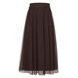 Zero T&uuml;llrock mit Falten in Chocolate Plum | Gr.: 38