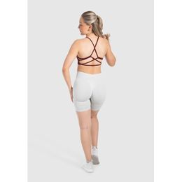 Smilodox Short Leggings Arleta Scrunch in Hellgrau | Gr.: L