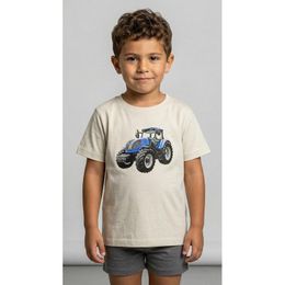 Blue Seven Jungen T-Shirt Basic-Passform, mit Druckapplikation, unifarben oder bedruckt 116