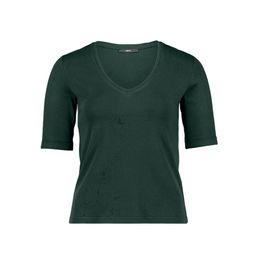 Zero Basic Shirt mit V-Ausschnitt in Green Forest | Gr.: 36