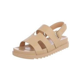 Ital-Design Sandale & Sandalette in Hellbraun | Gr.: 38