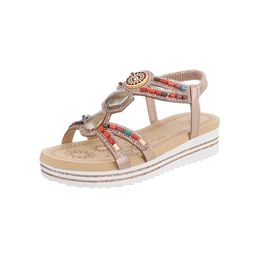 Ital-Design Sandale & Sandalette in Champagner | Gr.: 39