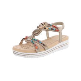 Ital-Design Sandale & Sandalette in Gold | Gr.: 36