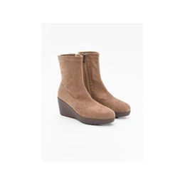 Purapiel Boots Damen-Keilstiefeletten, Farbe in Taupe | Gr.: 39
