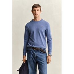Gant Herren Rundhalspullover &raquo;CLASSIC COTTON C-NECK&laquo; Premium Strickpullver aus weicher 100% Baumwolle, &Uuml;bergangspullover M