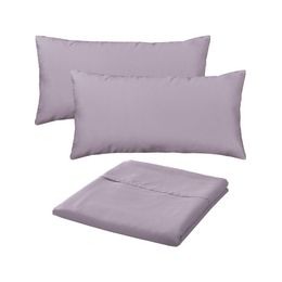 Erwin M&uuml;ller Erwin M&uuml;ller Mako-Satin Sommer-Set 3-teilig Landshut in silber | Gr.: 180 x 280 cm