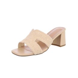 Ital-Design High-Heel Sandalette in Hellbraun | Gr.: 36