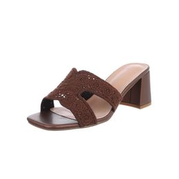 Ital-Design High-Heel Sandalette in Braun | Gr.: 37