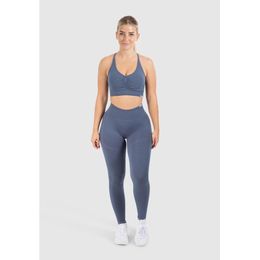 Smilodox Sport BH Solid Scrunch in Blau | Gr.: XS